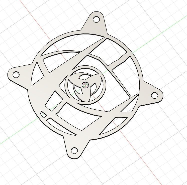 Kakashi Mangekyou Sharingan PC fan cover 3D model 3D printable | CGTrader