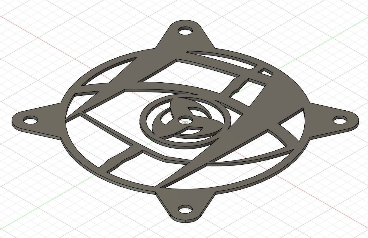Kakashi Mangekyou Sharingan PC fan cover 3D model 3D printable | CGTrader
