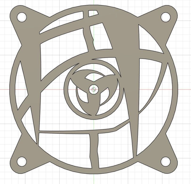 Kakashi Mangekyou Sharingan PC fan cover 3D model 3D printable | CGTrader