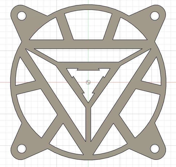 Marvel Iron Man PC fan cover free 3D model 3D printable | CGTrader