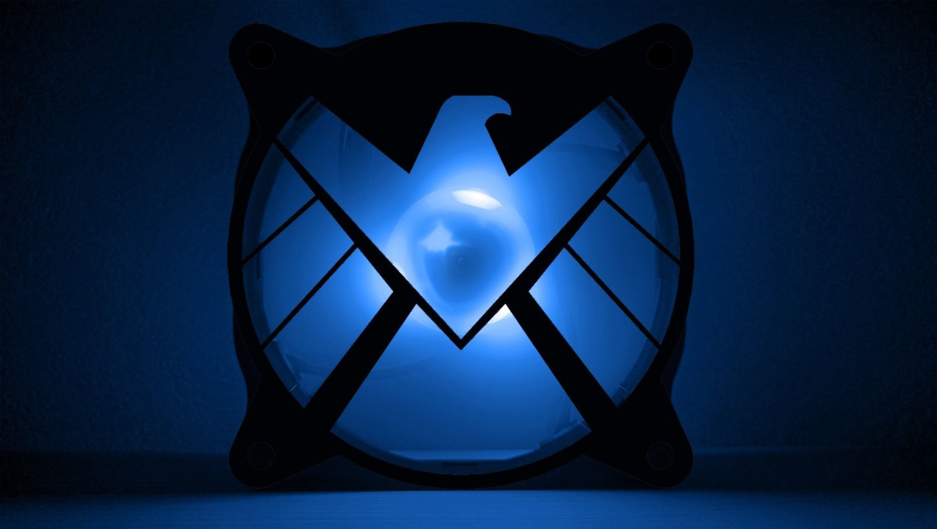 Marvel Shield PC fan cover 3D print model free 3D model 3D printable ...