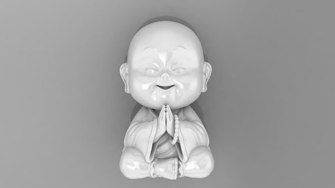 Pendant Monk 3D model 3D printable | CGTrader