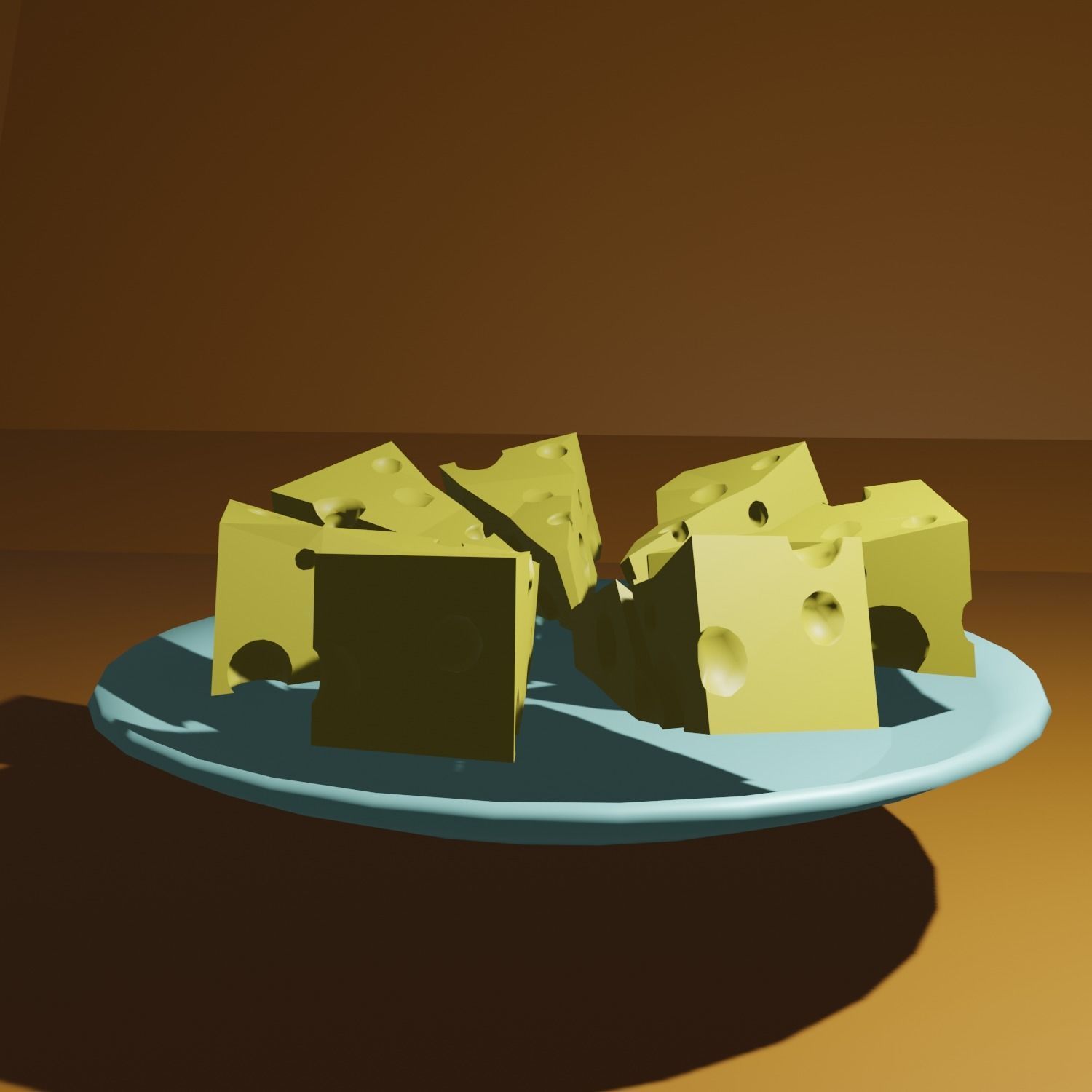 3d cheese for cartoons 3D model animated | CGTrader