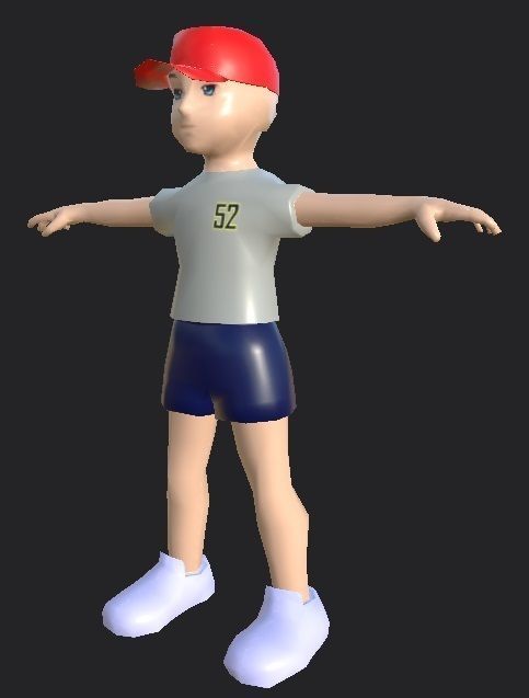 3D model Baseball Boy VR / AR / low-poly | CGTrader