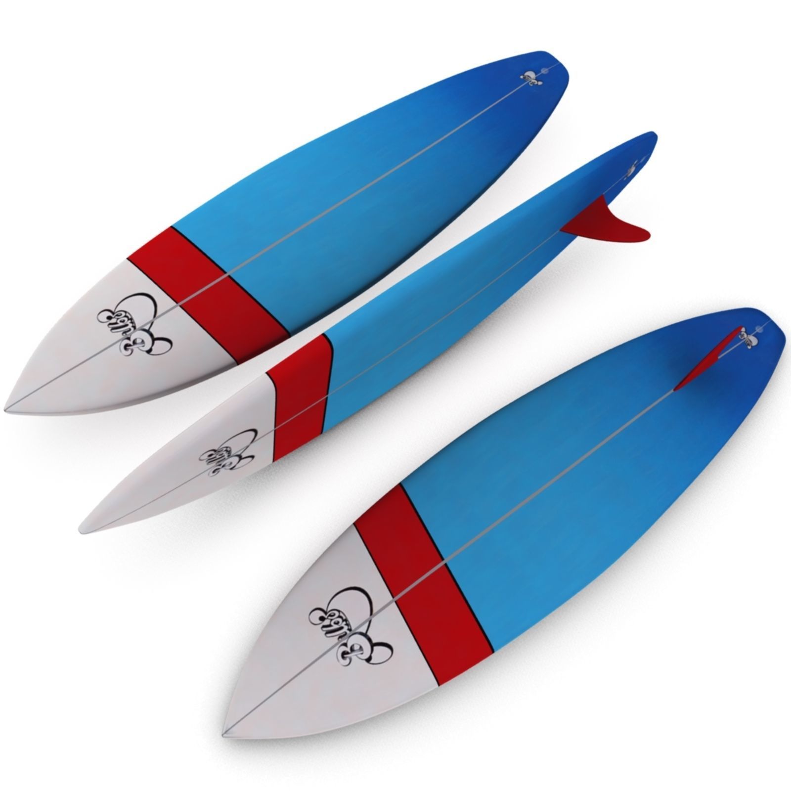Surfboard 3d Model 05 3D model | CGTrader