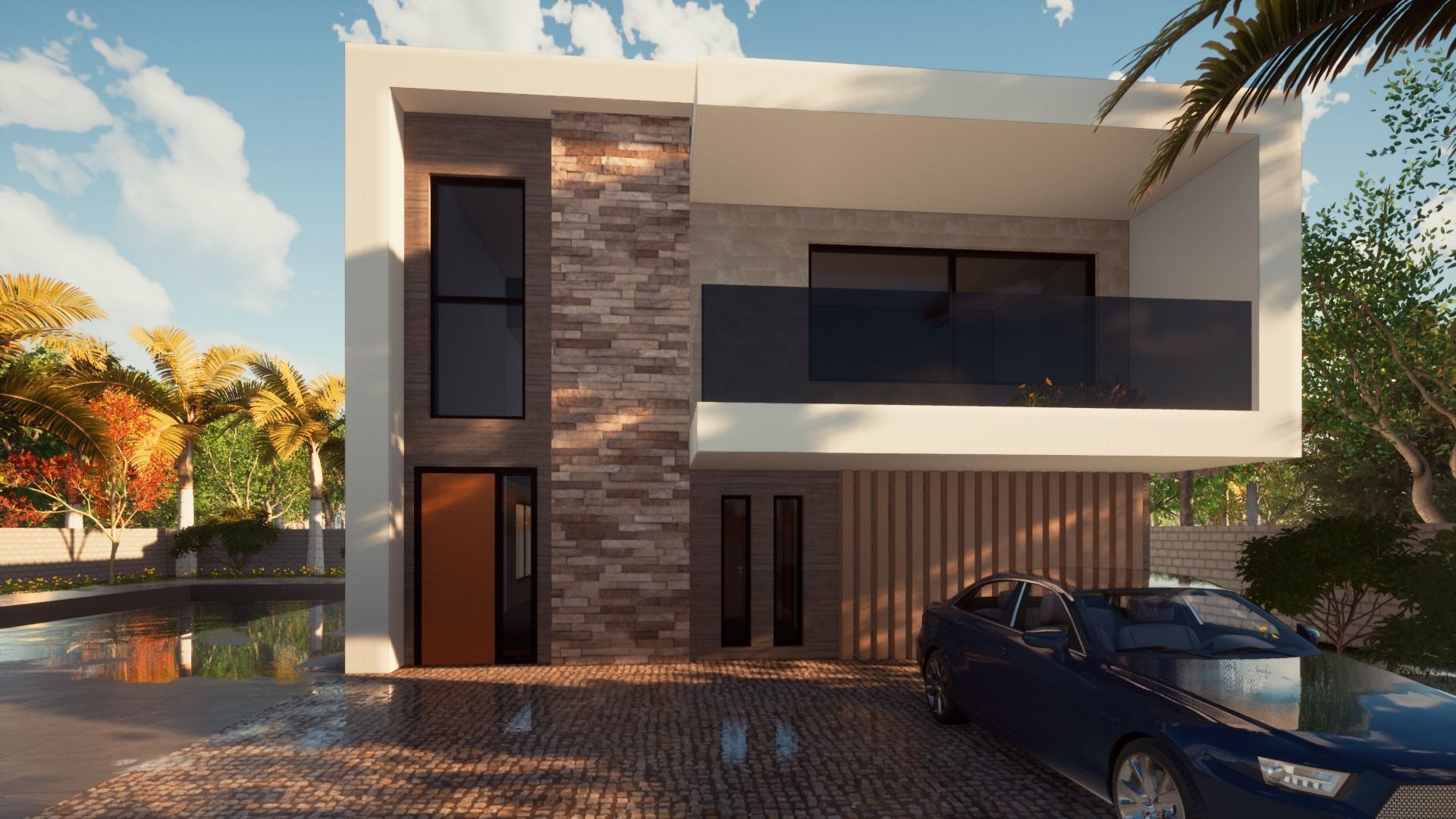 Modern House Design Revit and Twinmotion 3D model | CGTrader