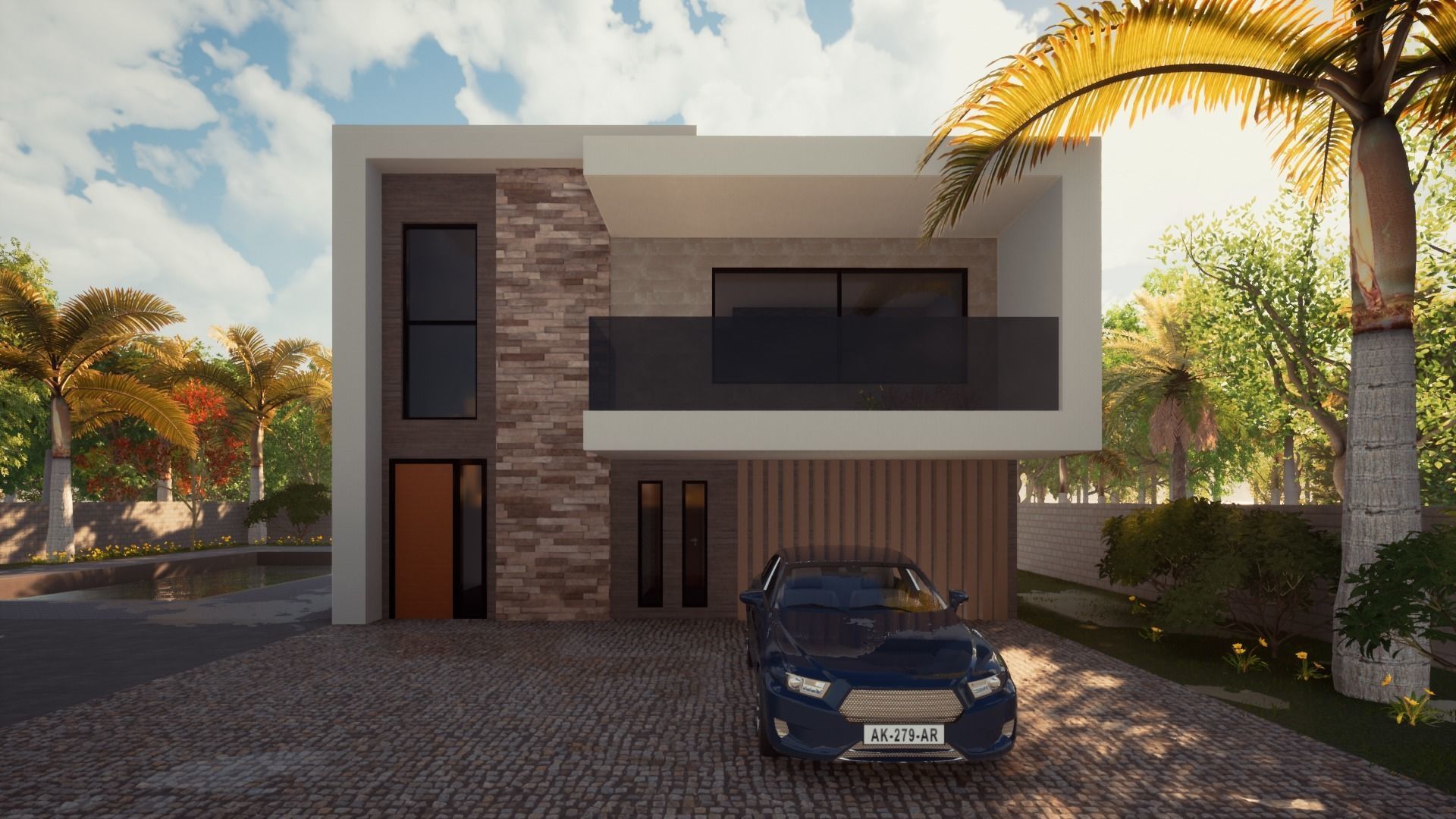 Modern House Design Revit and Twinmotion 3D model | CGTrader