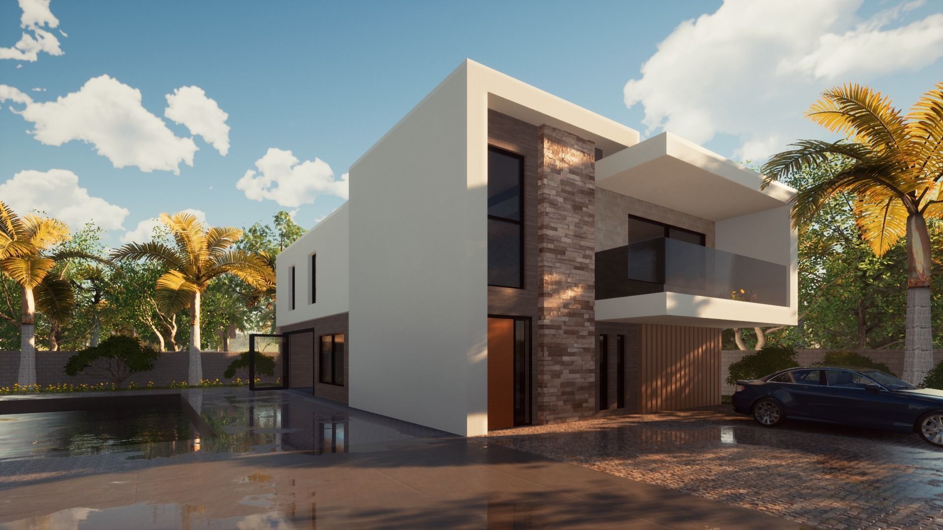Modern House Design Revit and Twinmotion 3D model | CGTrader