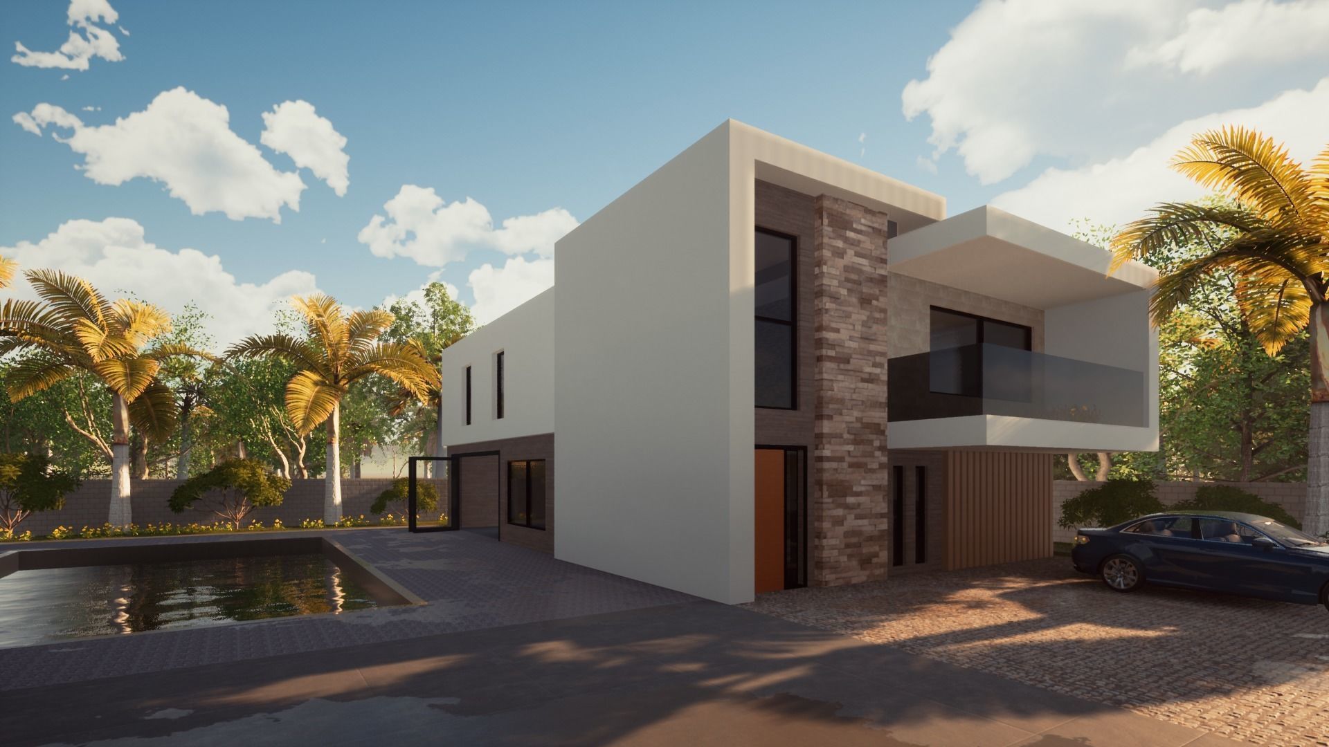 Modern House Design Revit and Twinmotion 3D model | CGTrader