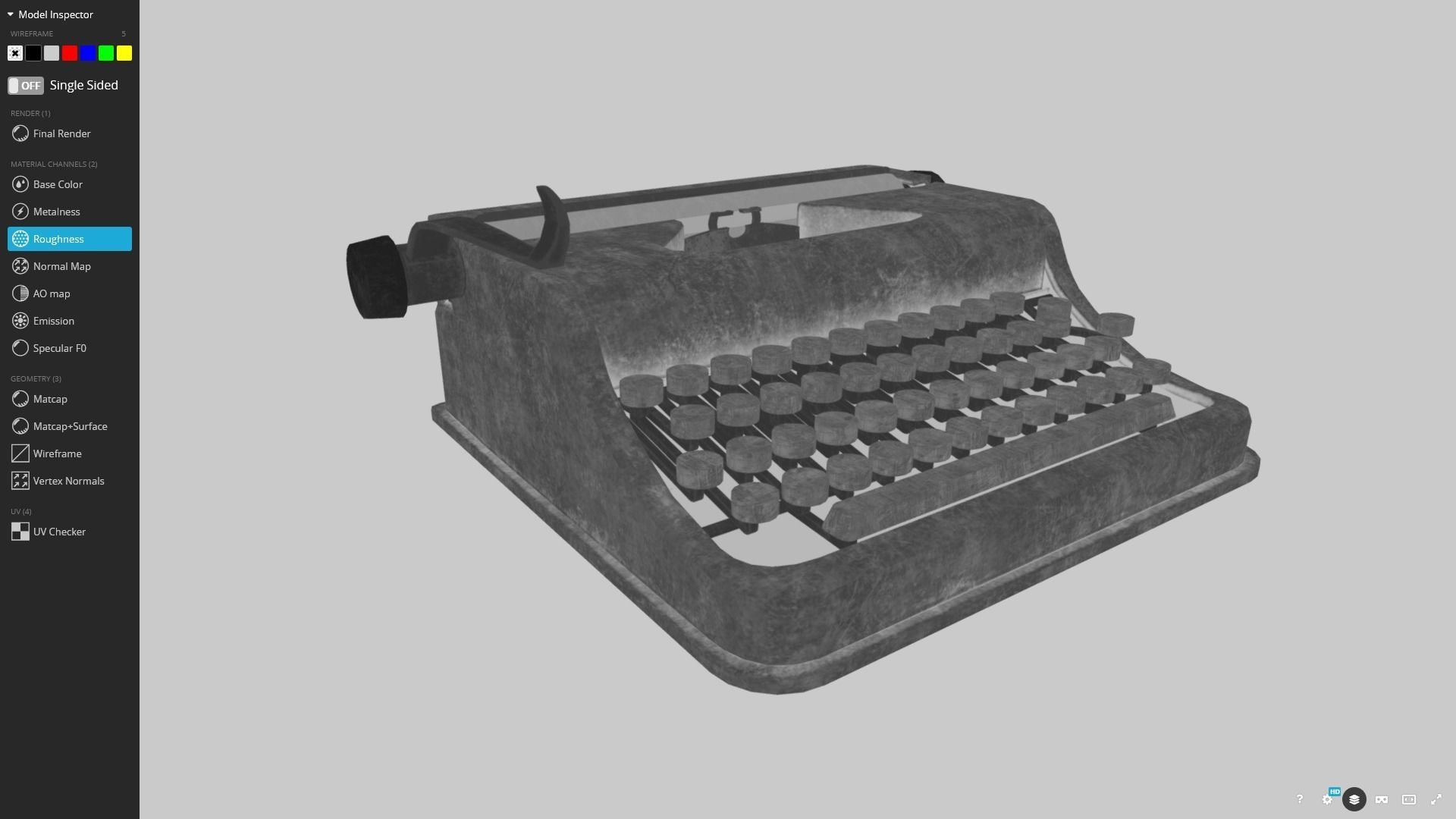 3D model Typewriter 3D Model - Game Ready VR / AR / low-poly | CGTrader