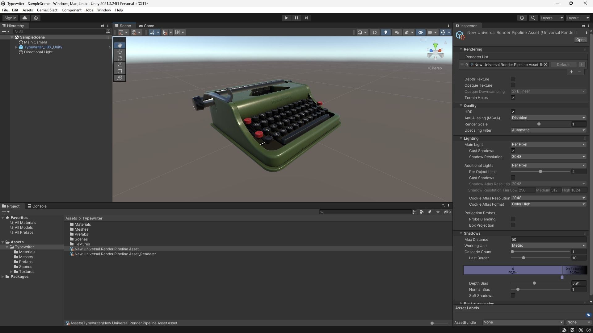 3D model Typewriter 3D Model - Game Ready VR / AR / low-poly | CGTrader