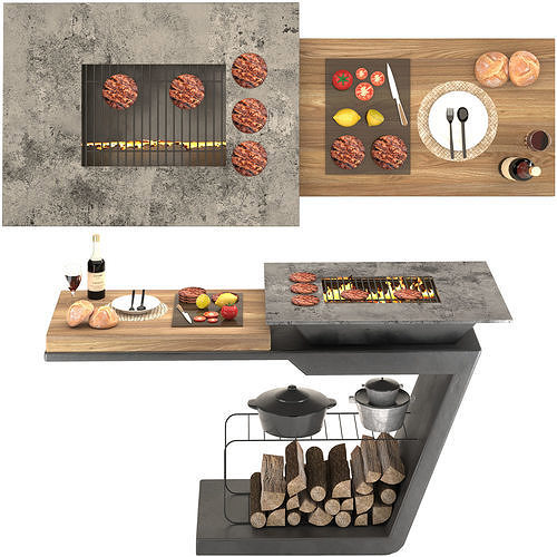 Barbecue 01 3D model | CGTrader