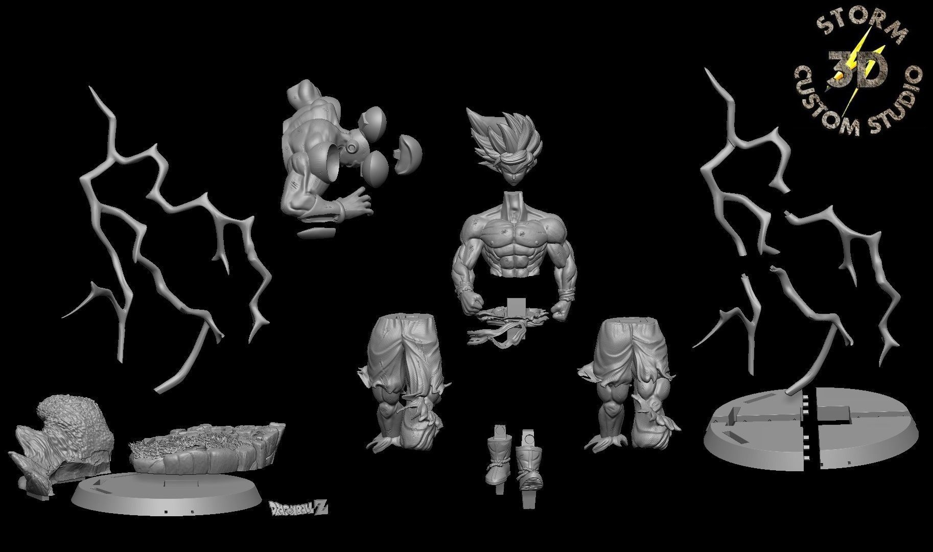 DRAGON BALL SUPER SAIYAN GOKU NAMEK 3D model 3D printable | CGTrader