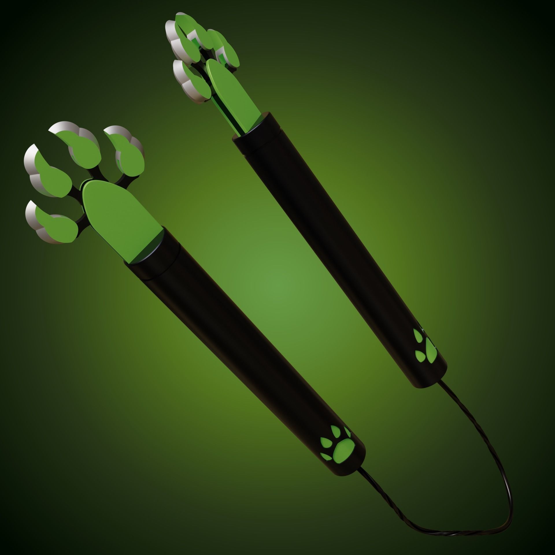 CLAW NOIR COSPLAY MIRACULOUS staff nunchaku 3D model 3D printable ...