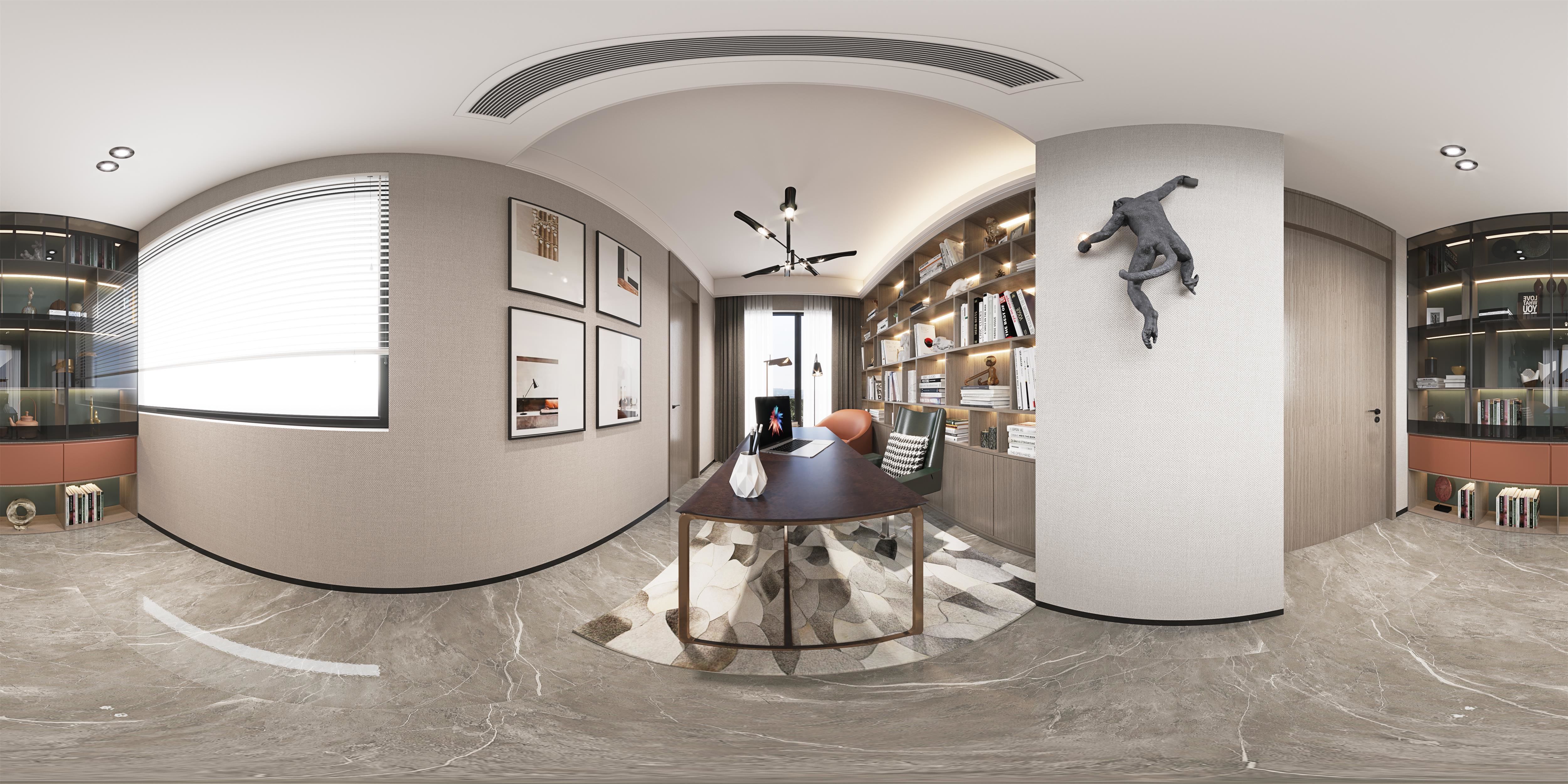 Modern Panoramic Study 3D model | CGTrader