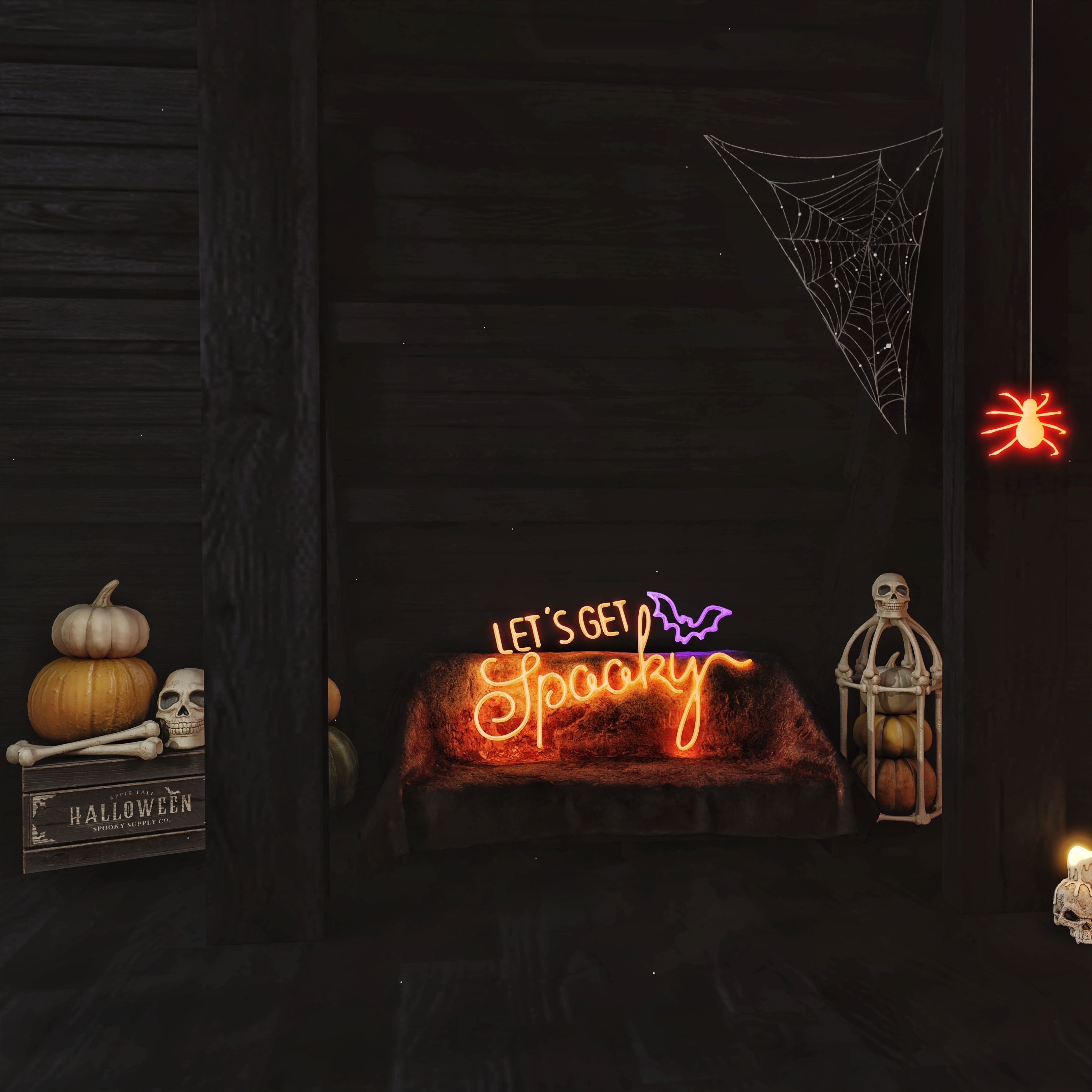 Halloween Blender Scene 3D model | CGTrader