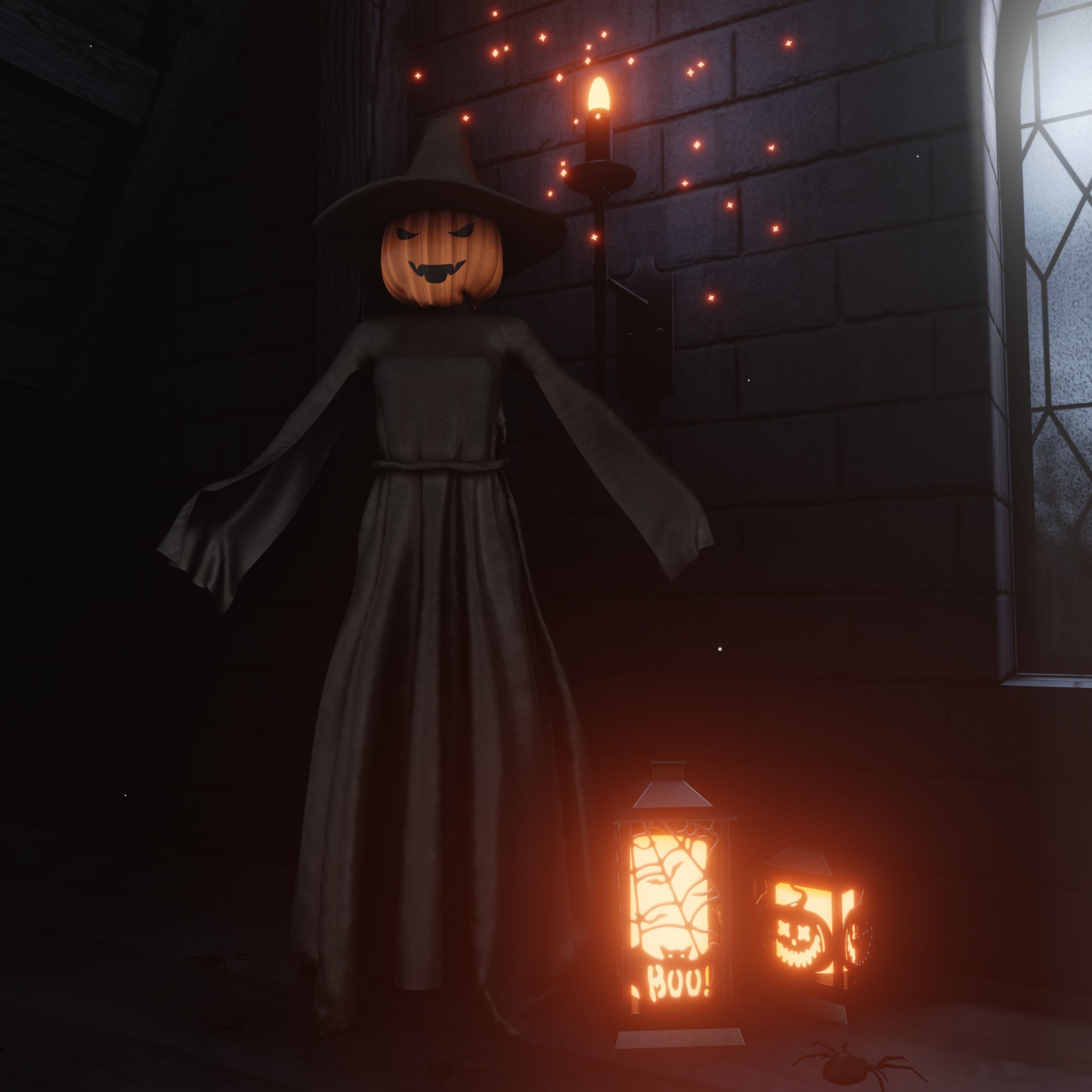 Halloween Blender Scene 3D model | CGTrader