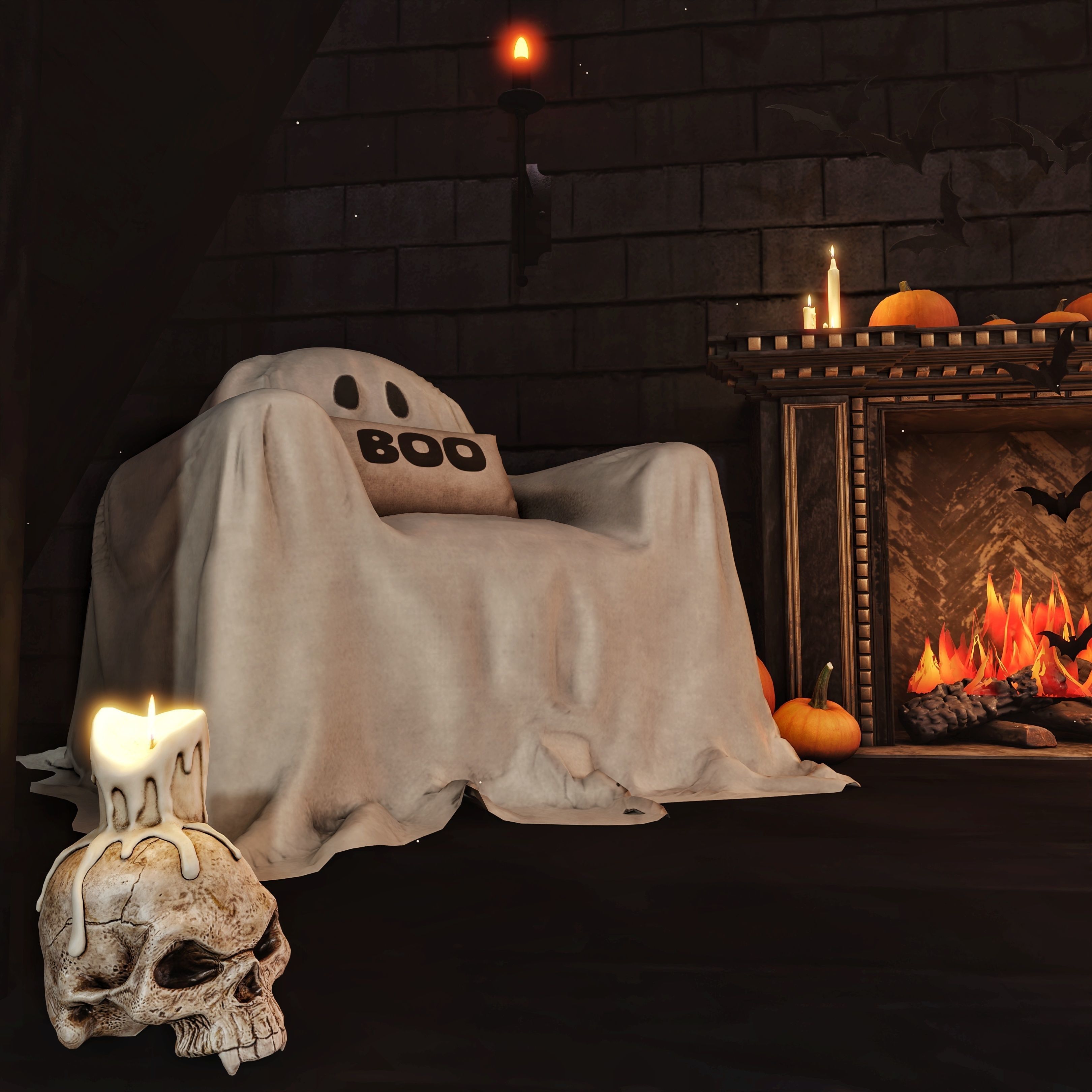Halloween Blender Scene 3D model | CGTrader
