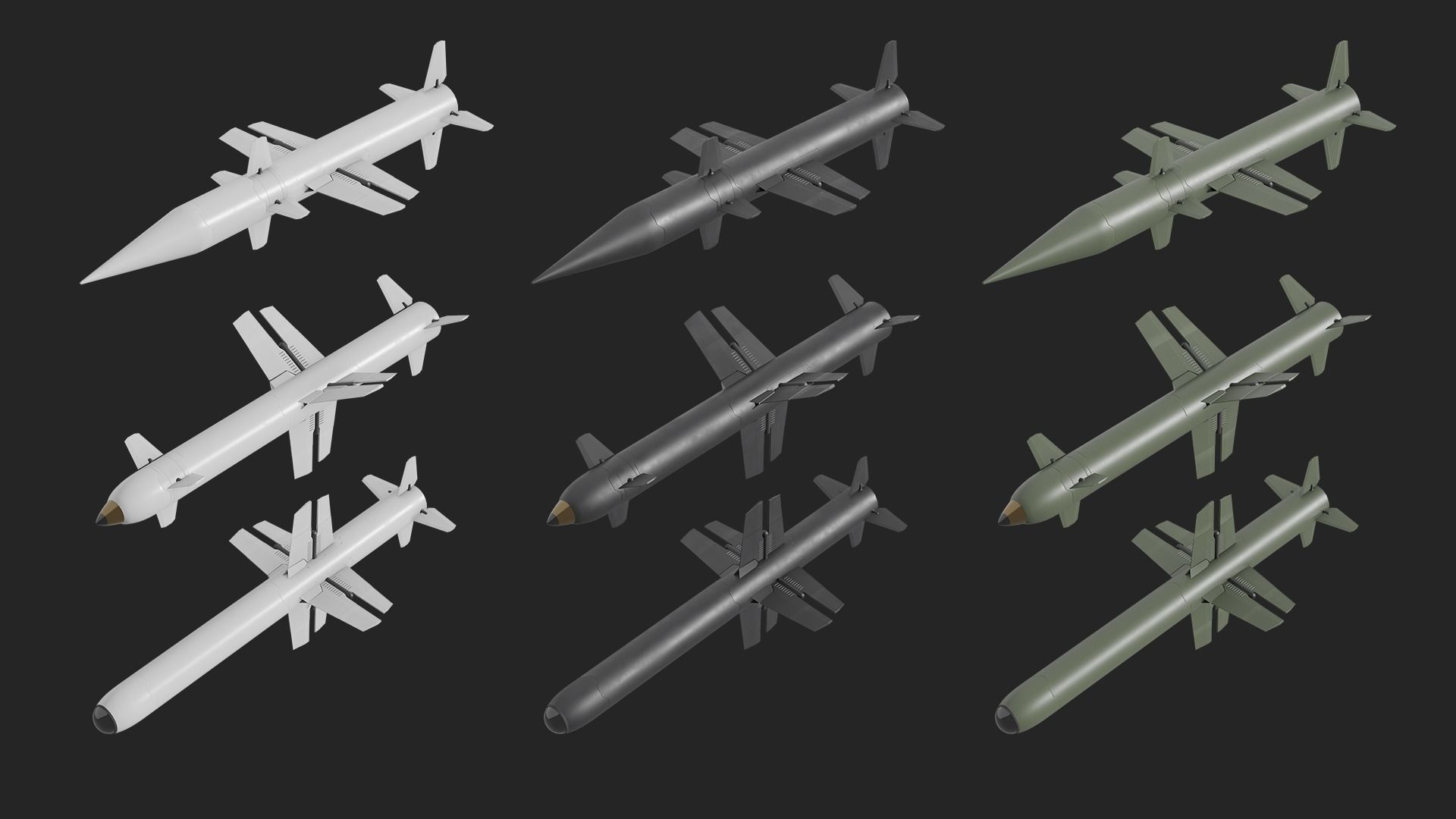 3D model Sci Fi Missile Blade - series Kit VR / AR / low-poly | CGTrader