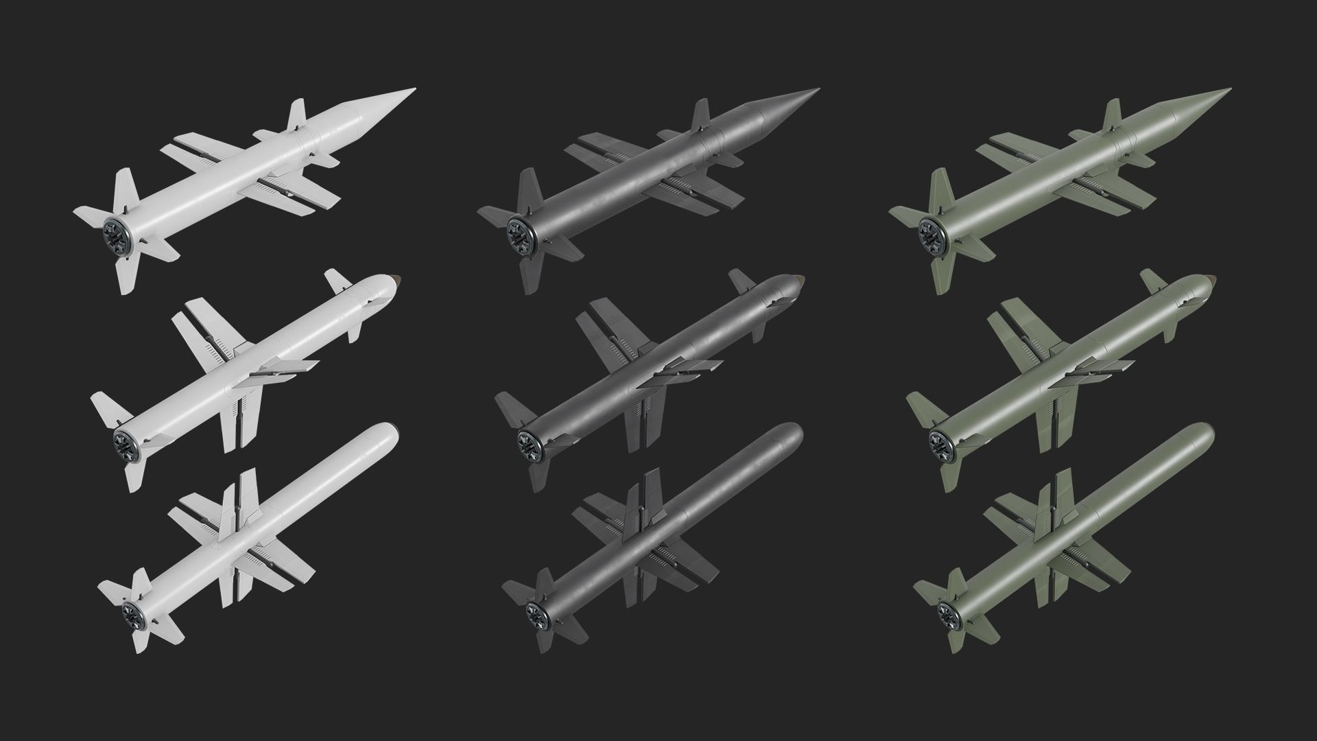 3D model Sci Fi Missile Blade - series Kit VR / AR / low-poly | CGTrader