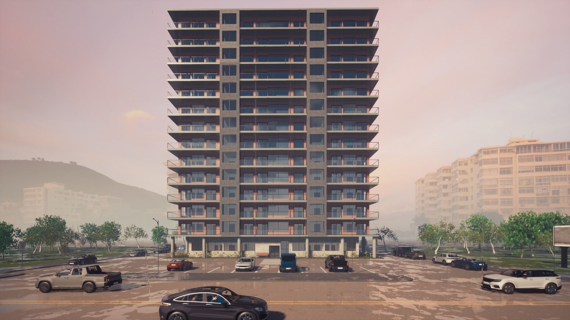 Mid-Rise Modern Apartment Revit and Twinmotion 3D model | CGTrader