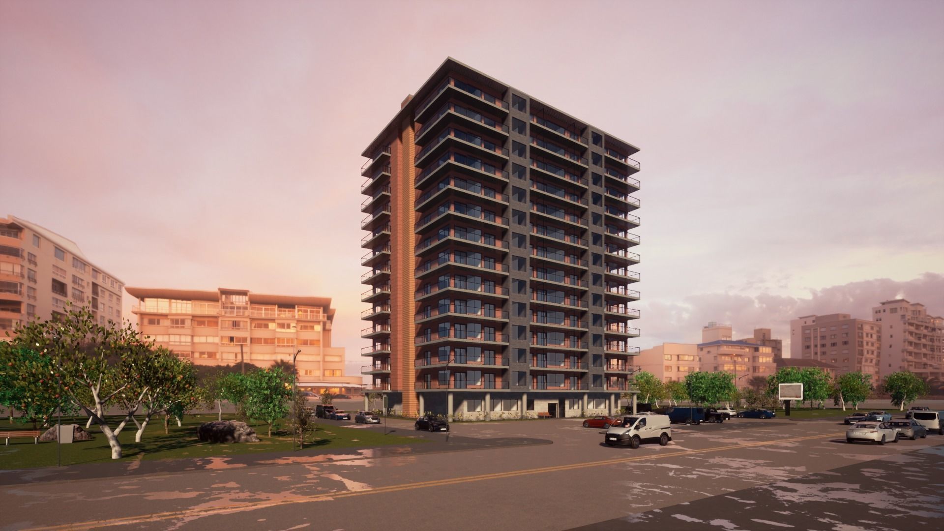 Mid-Rise Modern Apartment Revit and Twinmotion 3D model | CGTrader