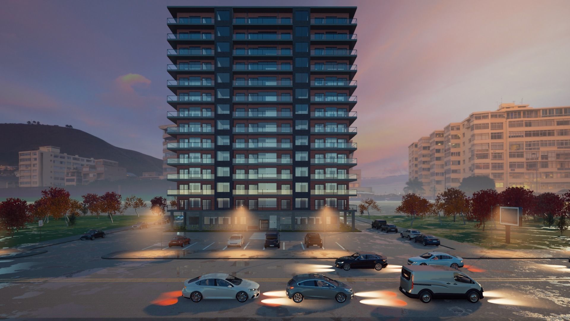 Mid-Rise Modern Apartment Revit and Twinmotion 3D model | CGTrader