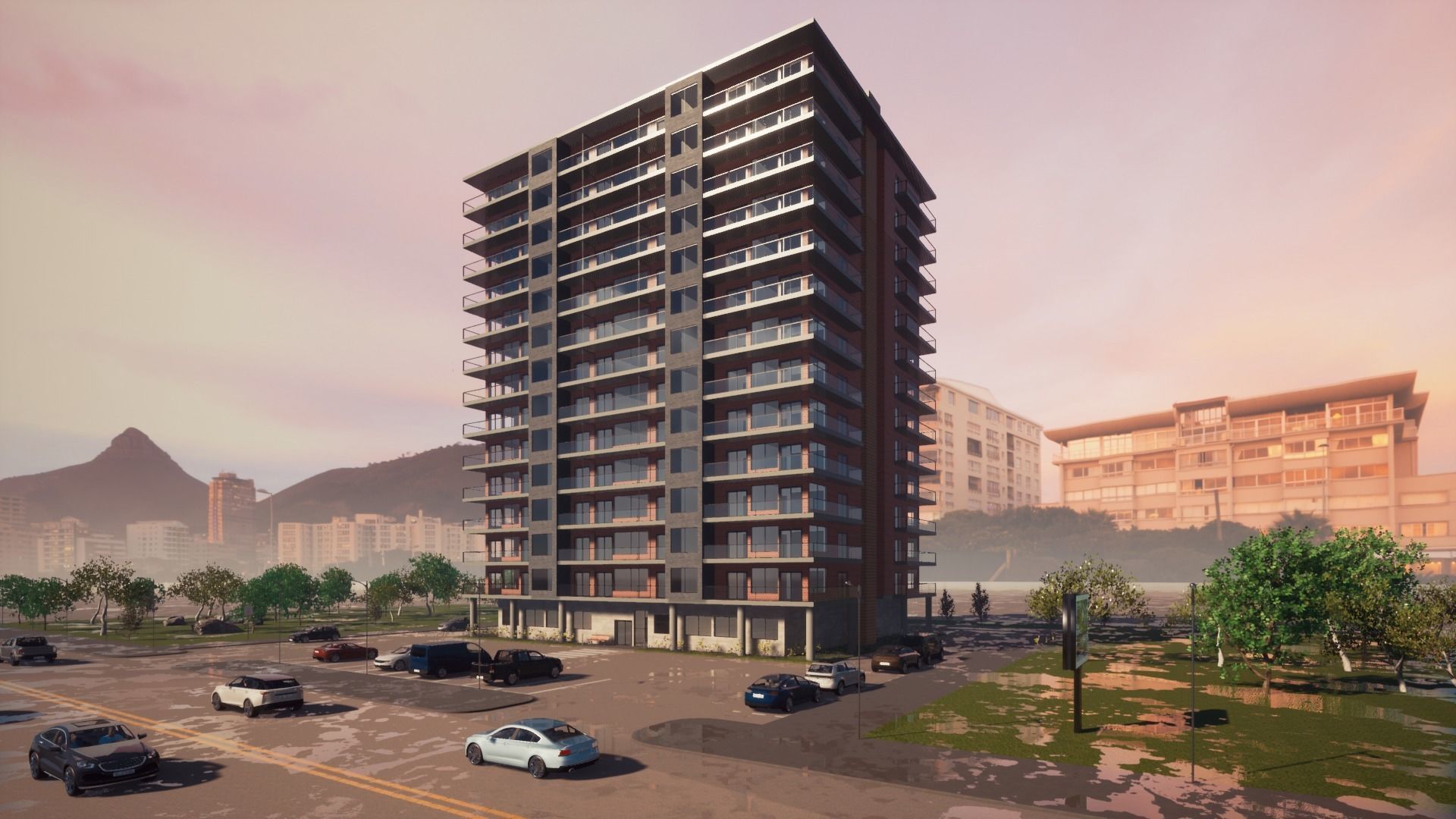 Mid-Rise Modern Apartment Revit and Twinmotion 3D model | CGTrader