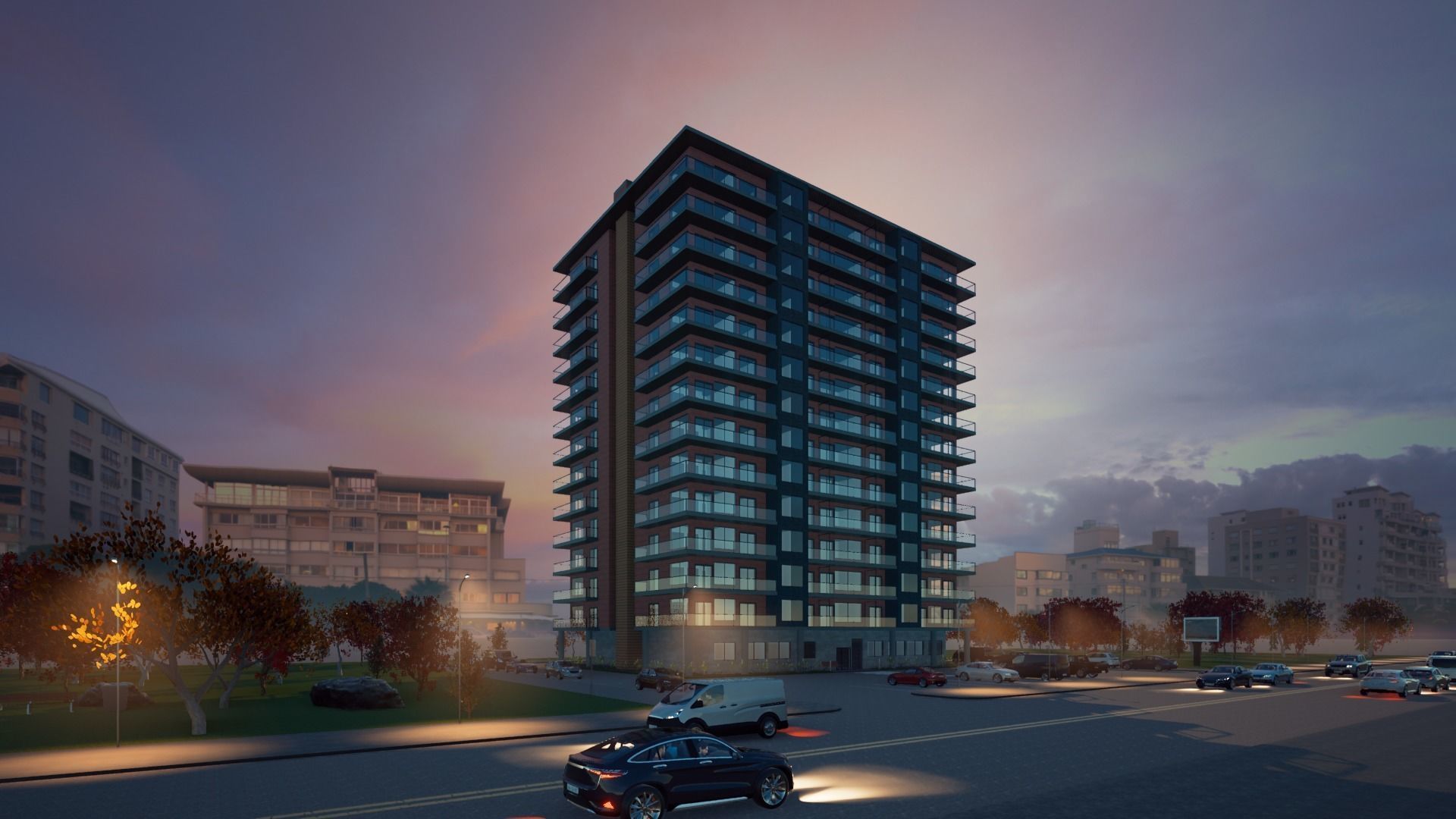 Mid-Rise Modern Apartment Revit and Twinmotion 3D model | CGTrader