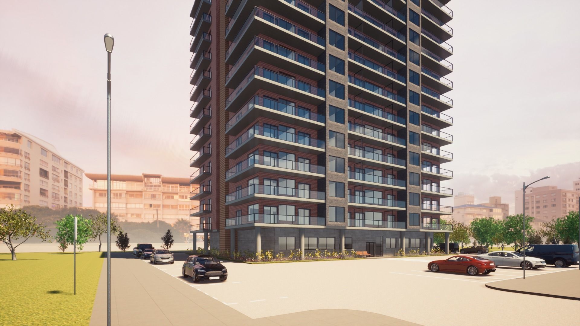 Mid-Rise Modern Apartment Revit and Twinmotion 3D model | CGTrader