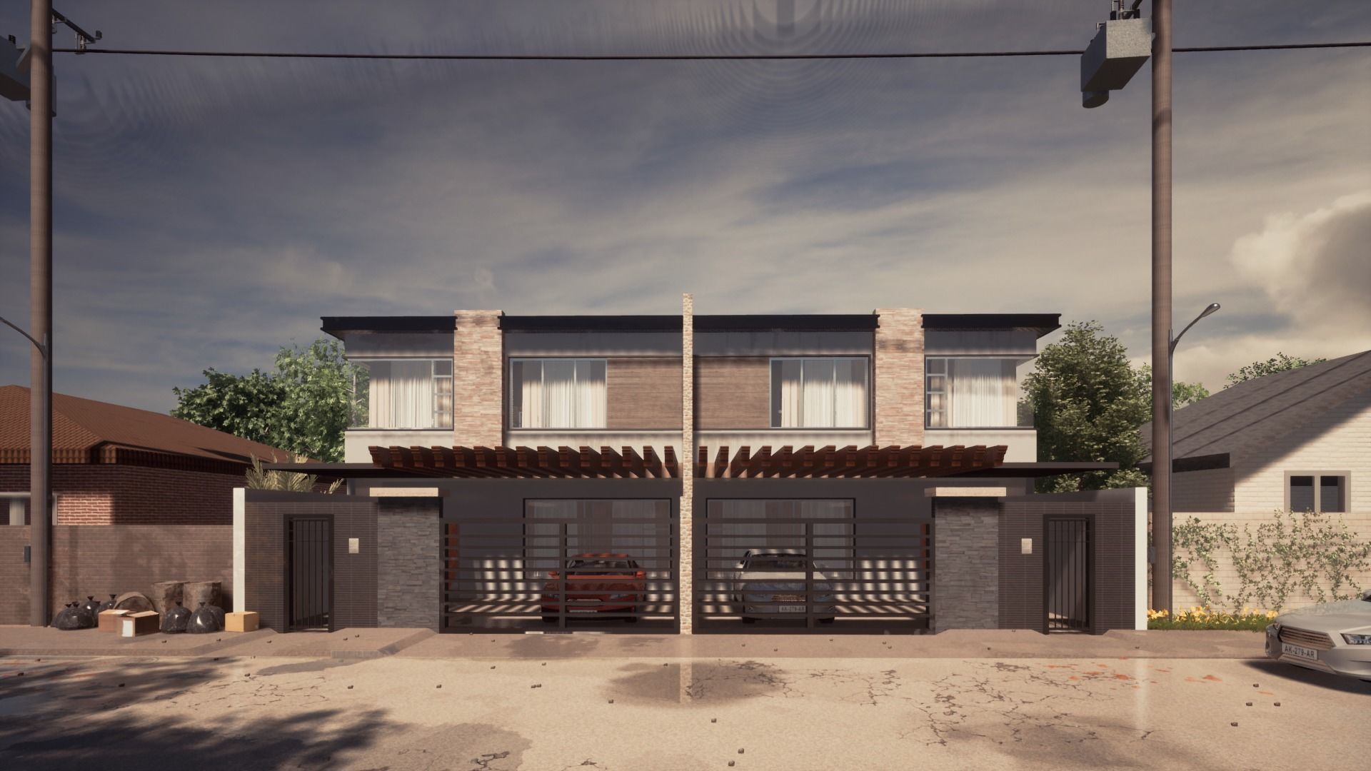 Duplex Modern House Revit and Twinmotion 3D model | CGTrader