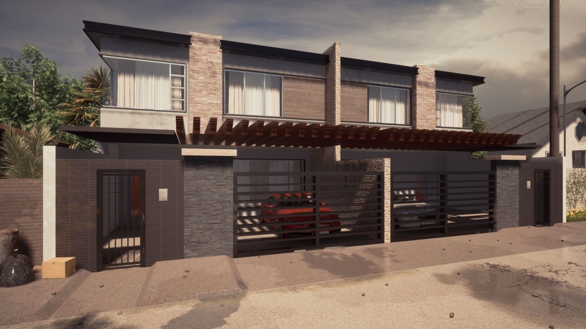 Duplex Modern House Revit and Twinmotion 3D model | CGTrader