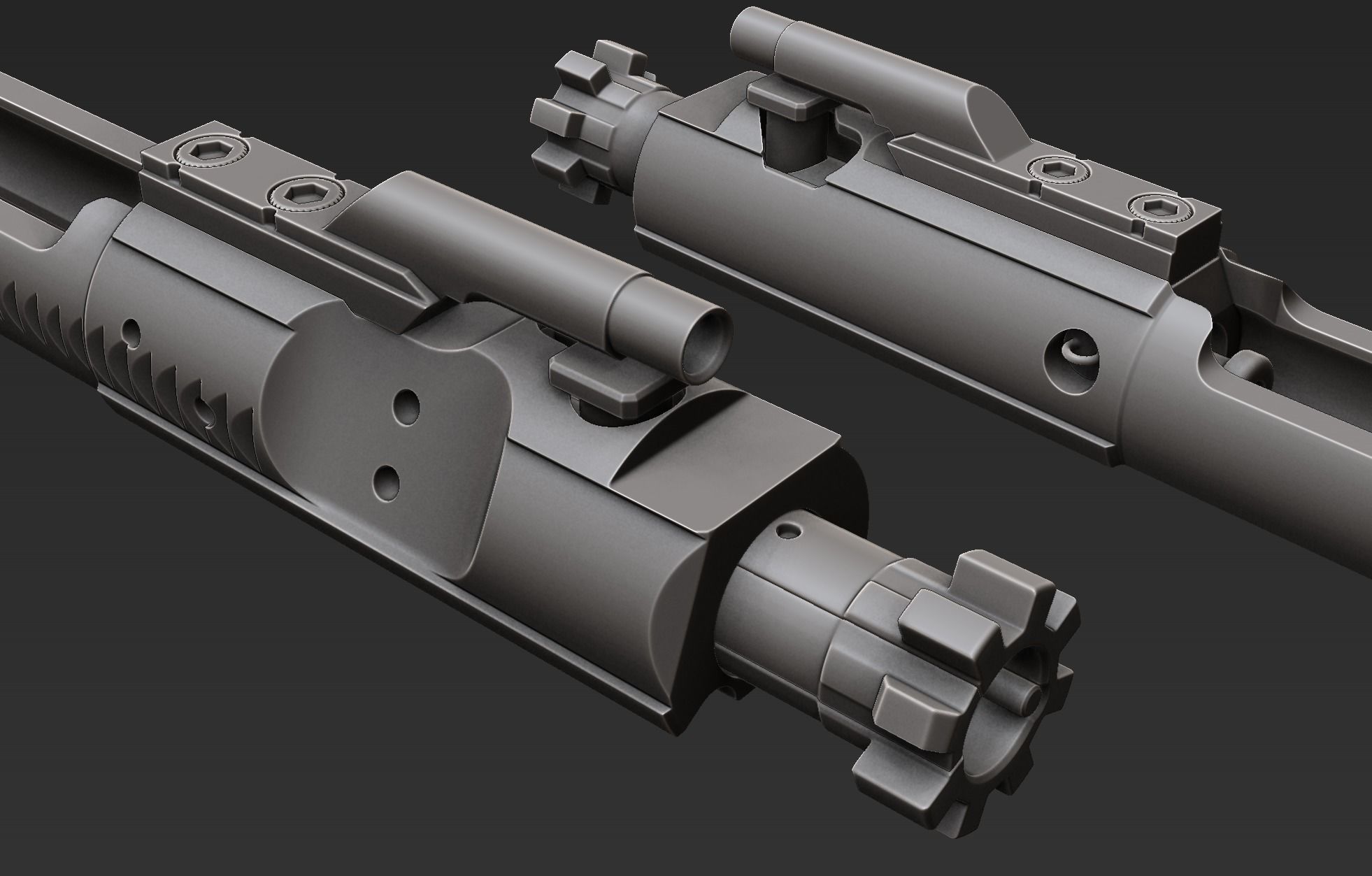 Bolt carrier AR15 - M4A1- High-poly 3D model | CGTrader