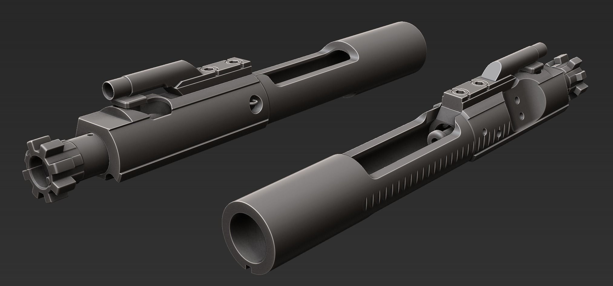Bolt carrier AR15 - M4A1- High-poly 3D model | CGTrader