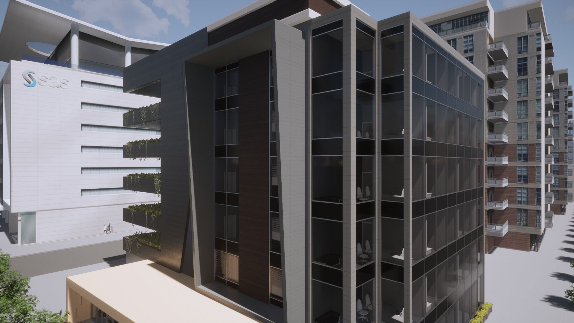 Modern Office Building Revit and Twinmotion 3D model | CGTrader