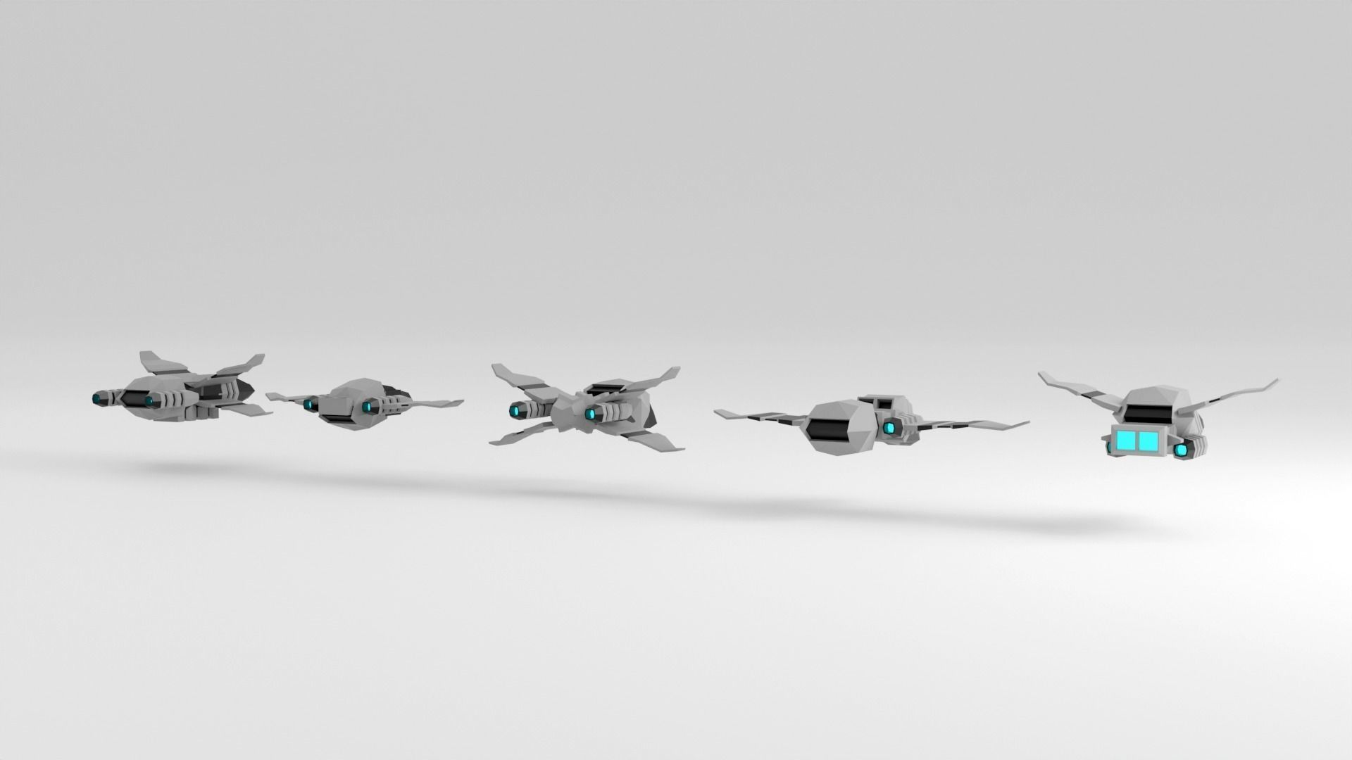3D model Spaceships 3d model set VR / AR / low-poly | CGTrader