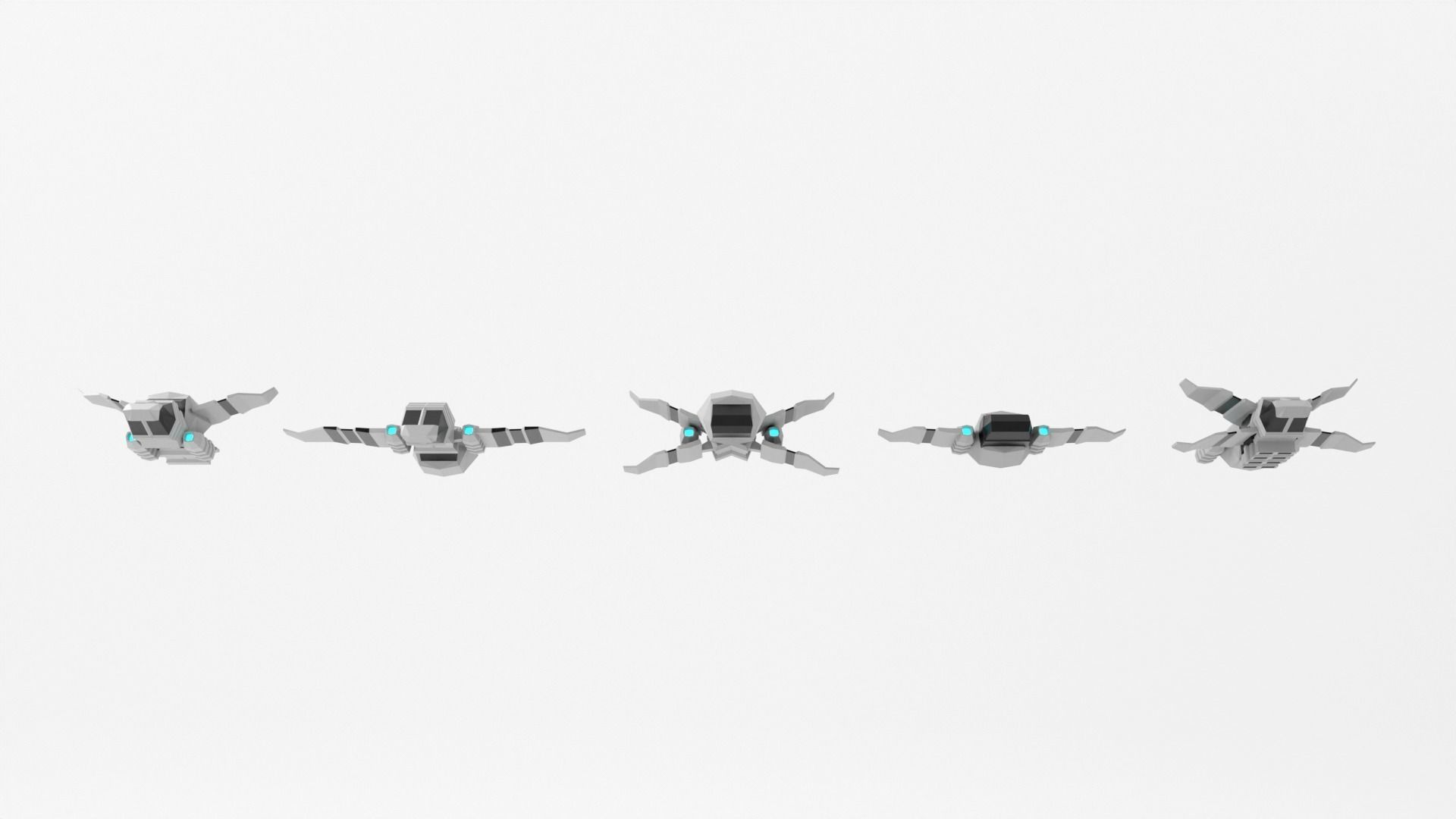 3D model Spaceships 3d model set VR / AR / low-poly | CGTrader