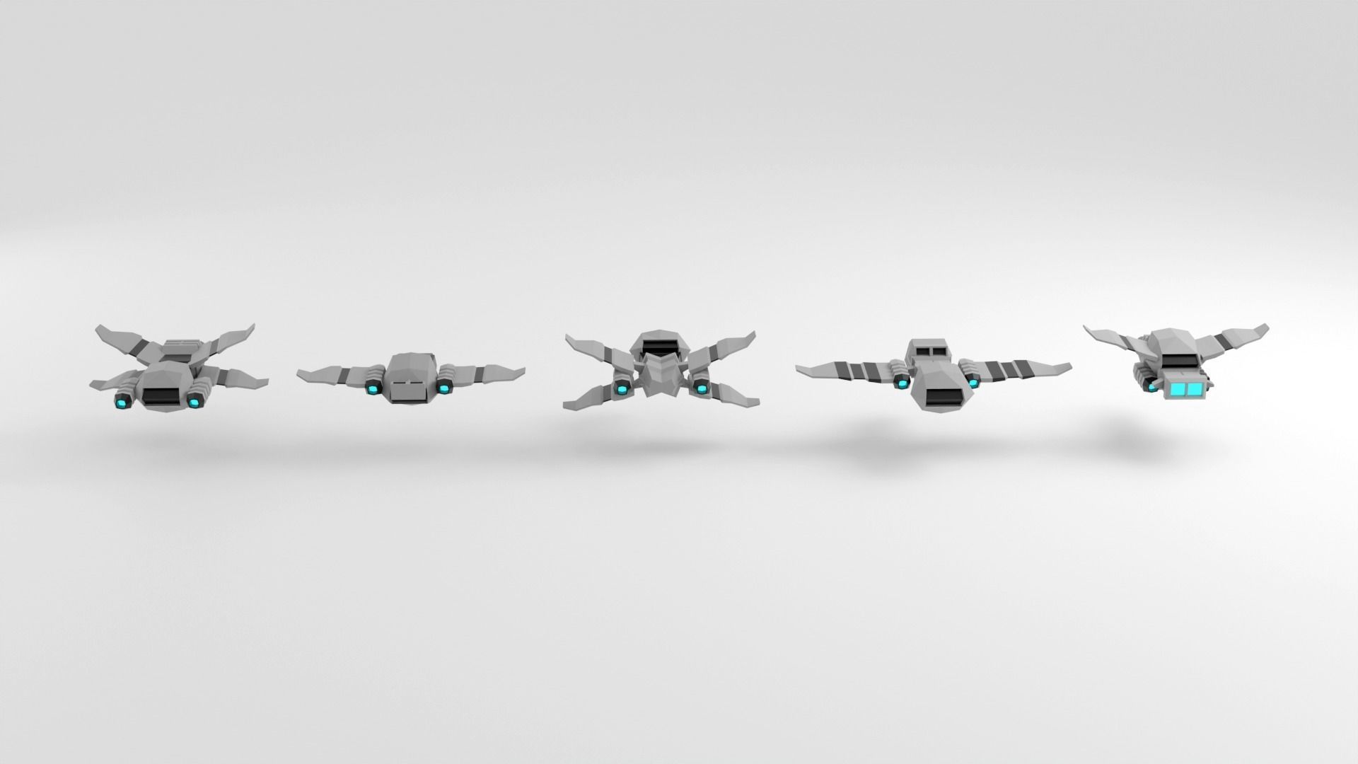 3D model Spaceships 3d model set VR / AR / low-poly | CGTrader