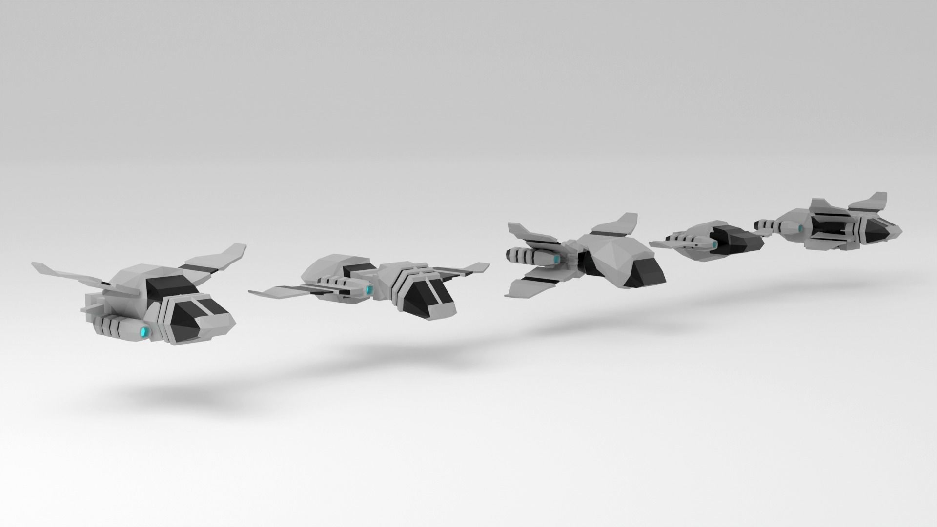 3D model Spaceships 3d model set VR / AR / low-poly | CGTrader