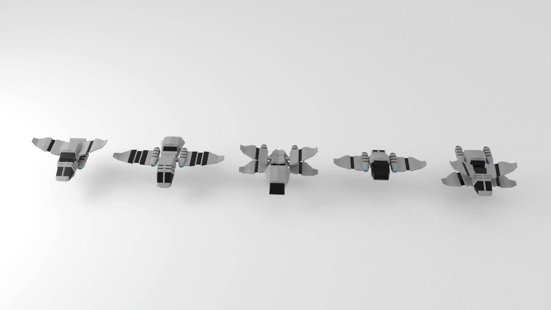 3D model Spaceships 3d model set VR / AR / low-poly | CGTrader