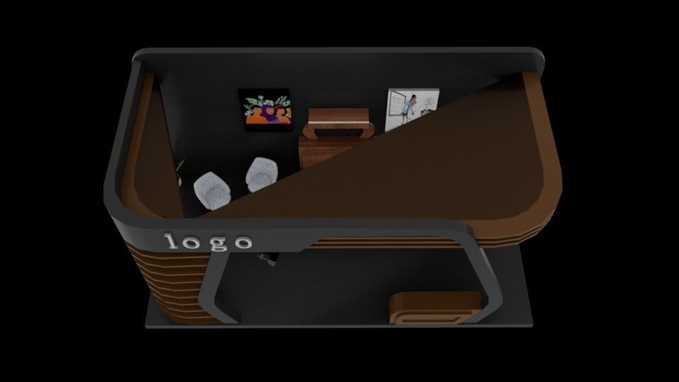 3D booth free 3D model | CGTrader