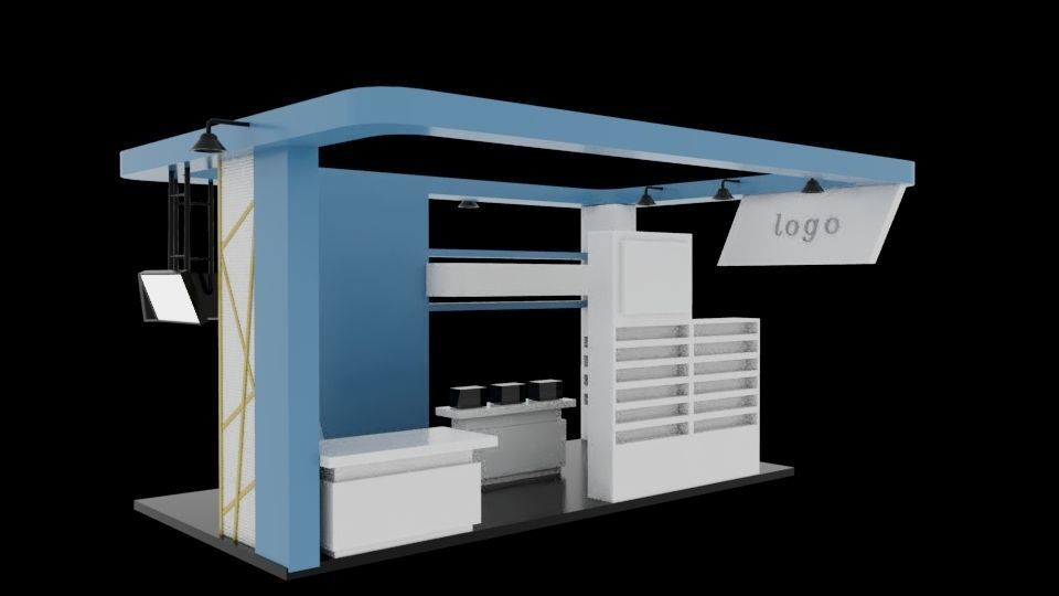 3d booth free 3D model | CGTrader