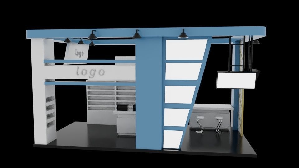 3d booth free 3D model | CGTrader