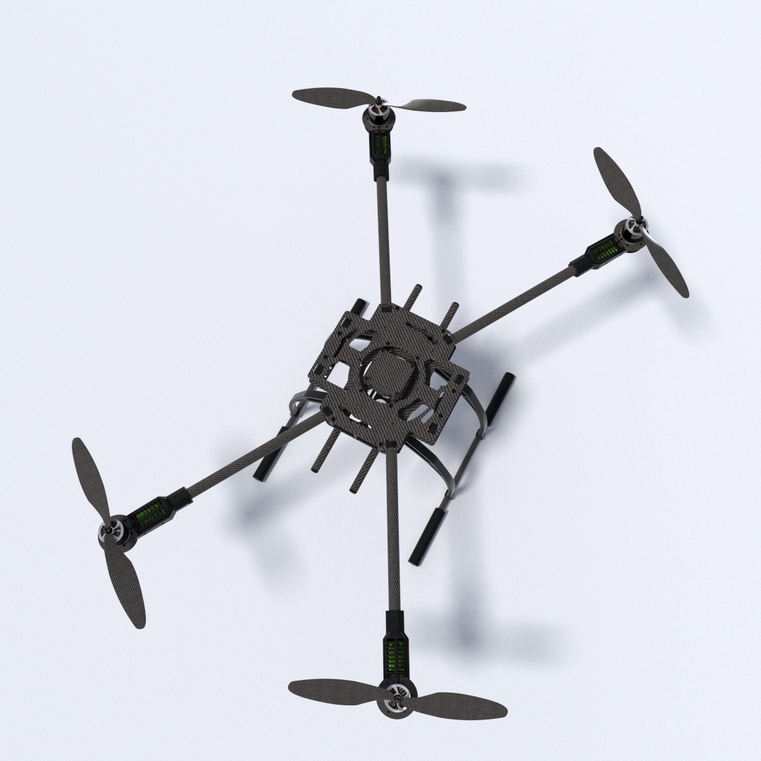 quadcopter 3D Model .obj .fbx .dxf .stl .blend - CGTrader.com