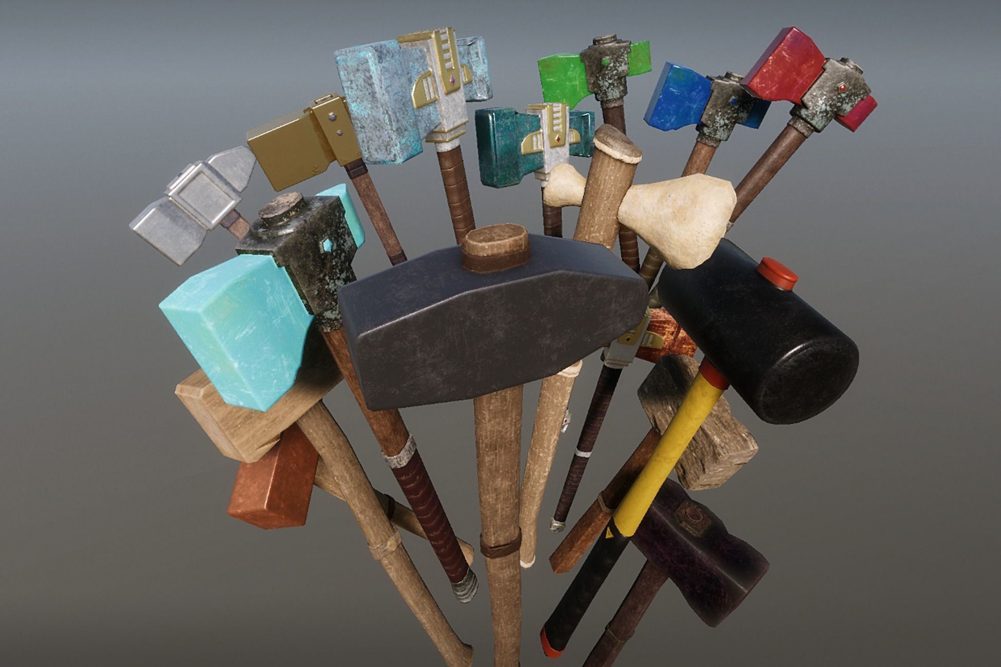 3D Model Collection Hammers - Full Pack VR / AR / low-poly | CGTrader