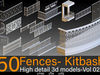 50 Fences- Vol 02- Kitbash- High detail 3d models 3D model | CGTrader