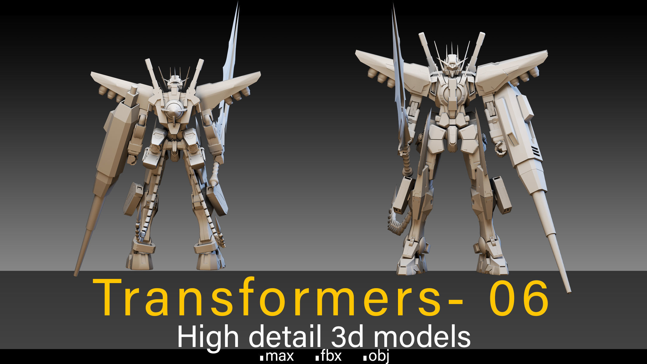 3D model Transformers- 06- High detail 3d models VR / AR / low-poly ...