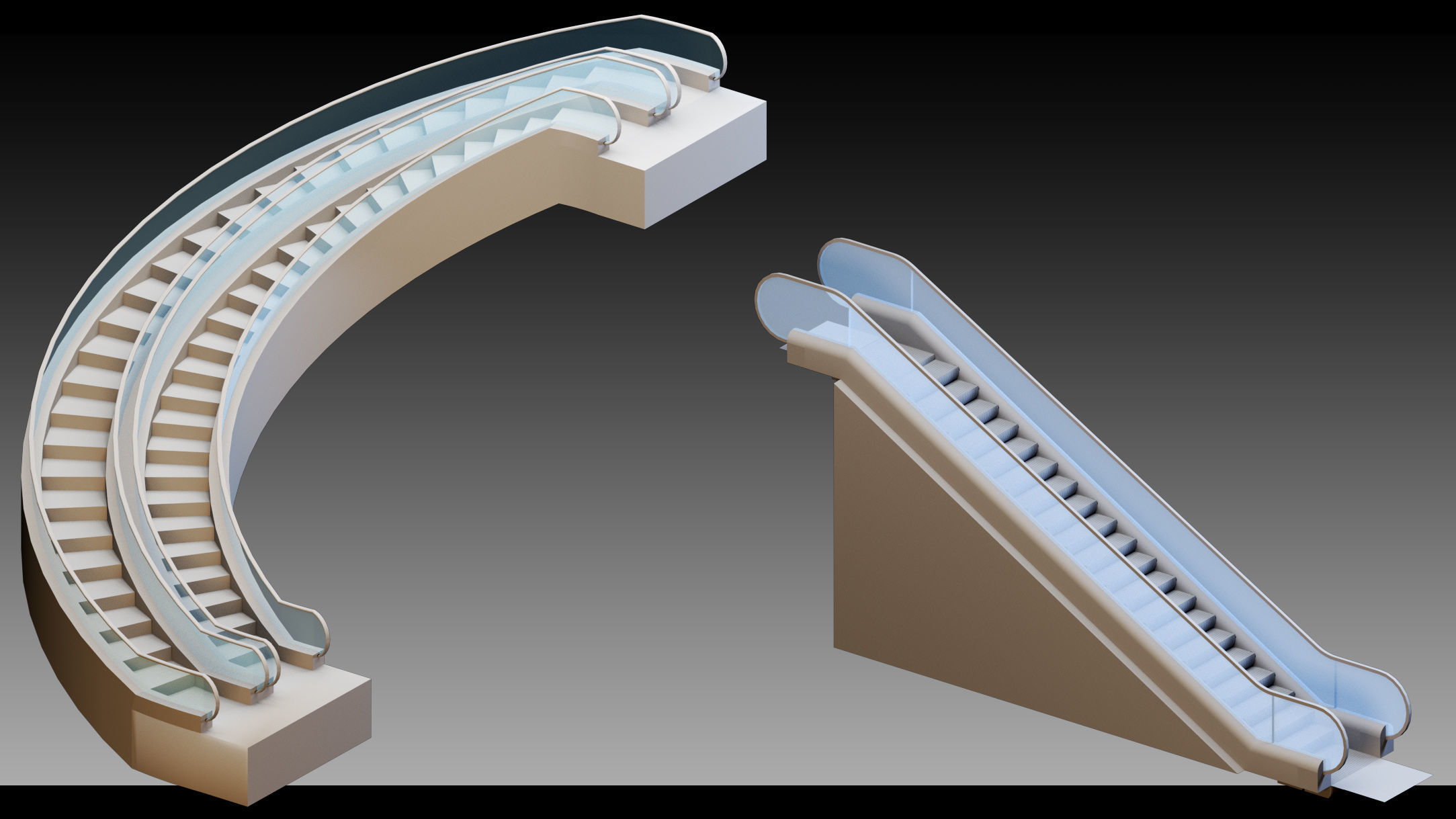 3D model 30 Elevators and Escalators- High detail 3d models VR / AR / low-poly | CGTrader
