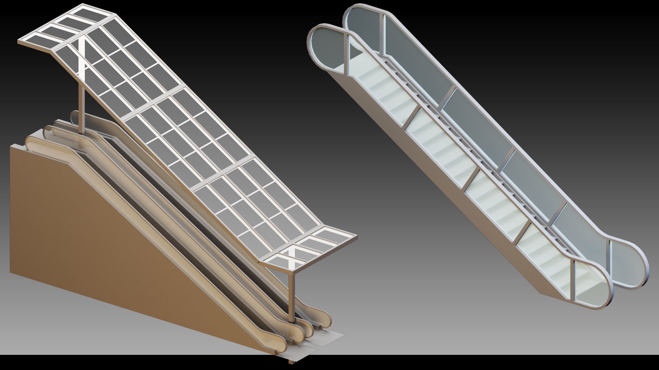 3D model 30 Elevators and Escalators- High detail 3d models VR / AR / low-poly | CGTrader