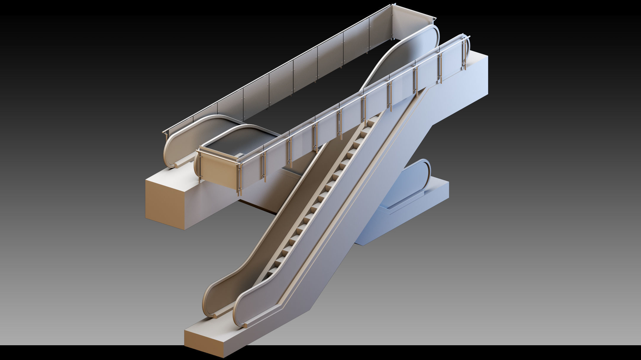 3D model 30 Elevators and Escalators- High detail 3d models VR / AR ...